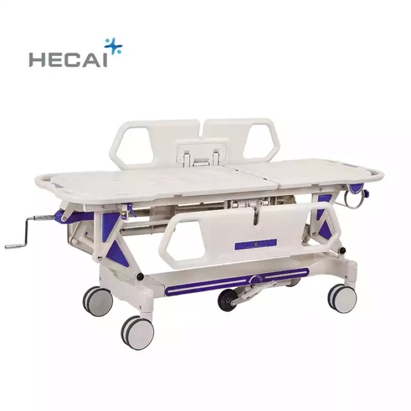 Hecai รถเข็นเคลื่อนย้ายผู้ป่วย รถเข็นฉุกเฉิน-เปลหาม มือหมุนพร้อมเบาะ รุ่น LS-3C | Shopee Thailand