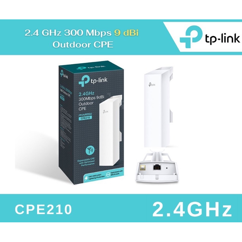 TP-Link CPE210 2.4 GHz 300 Mbps 9 dBi Outdoor CPE | Shopee Thailand