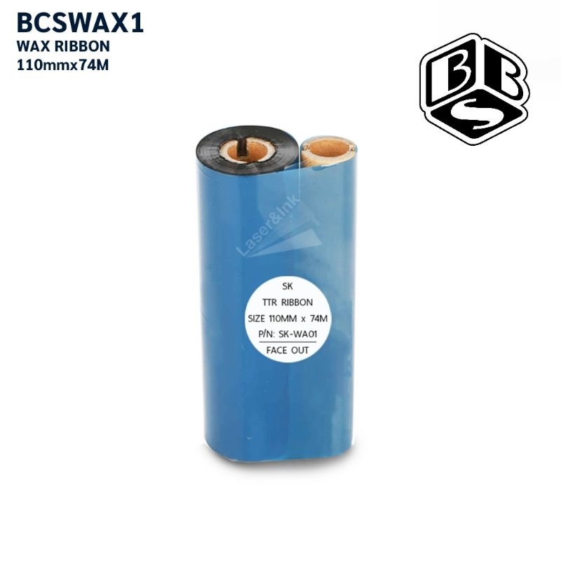 หมึกบาร์โค้ด WAX RIBBON 110mm.x 74m. แกน 0.5 นิ้ว | Shopee Thailand