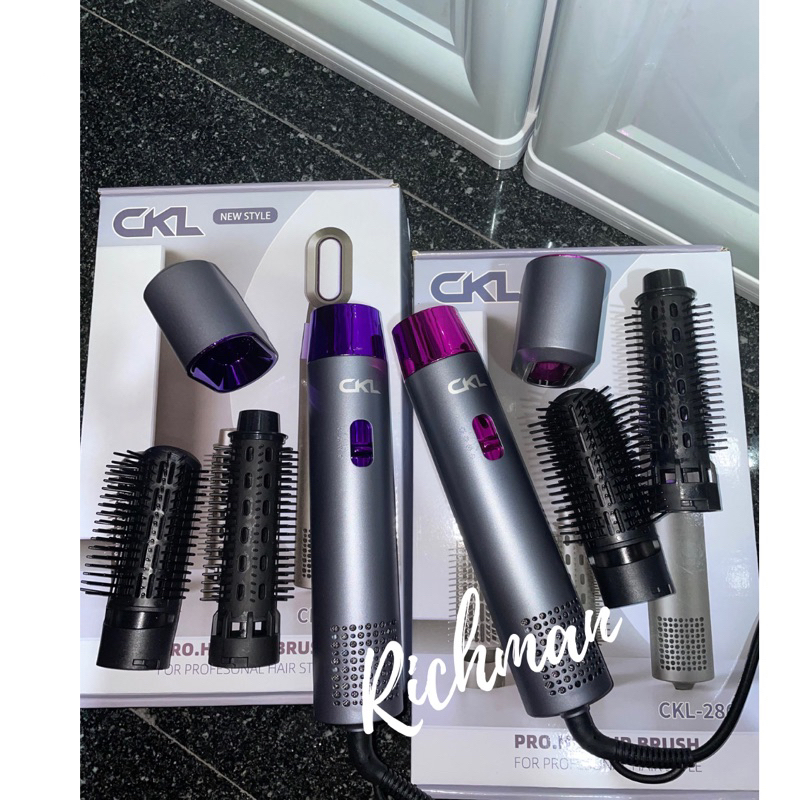 ไดร์เป่าผม [รูปแบบใหม่] หวีไดร์ ไดร์เป่าผมหัวแปรง 3in1 ไดร์เป่าผม รุ่น ckl 286 ปรับได้ 3 ระดับ ไ ...