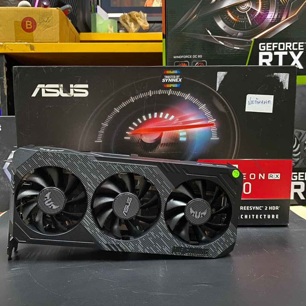 การ์ดจอ VGA ASUS TUF RX 5700 GAMIMG 8GB OC GDDR6 สินค้ามือสอง มีออกไซด์ที่ซิงนิดหน่อย ประกัน ...