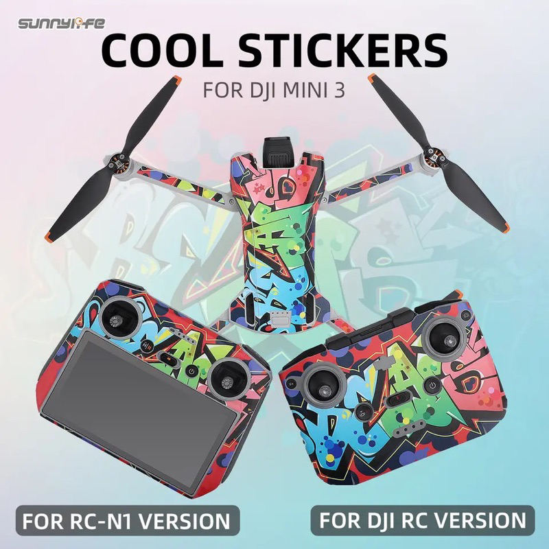 Sunnylife DJI Mini 3 Colored Stickers Protective Film Scratch-proof ...