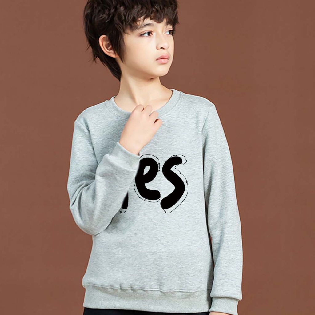 K-2376-O เสื้อเด็กเสื้อเเขนยาวคอกลมเสื้อกันหนาวเด็ก ใส่ได้1-12 ปี | Shopee Thailand