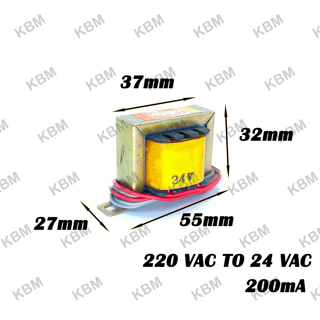Transformer หม้อแปลงไฟฟ้า Input 220VAC Output 2VAC 6VAC 15VAC 15-0-15VAC 18VAC 24VAC 200mA ...