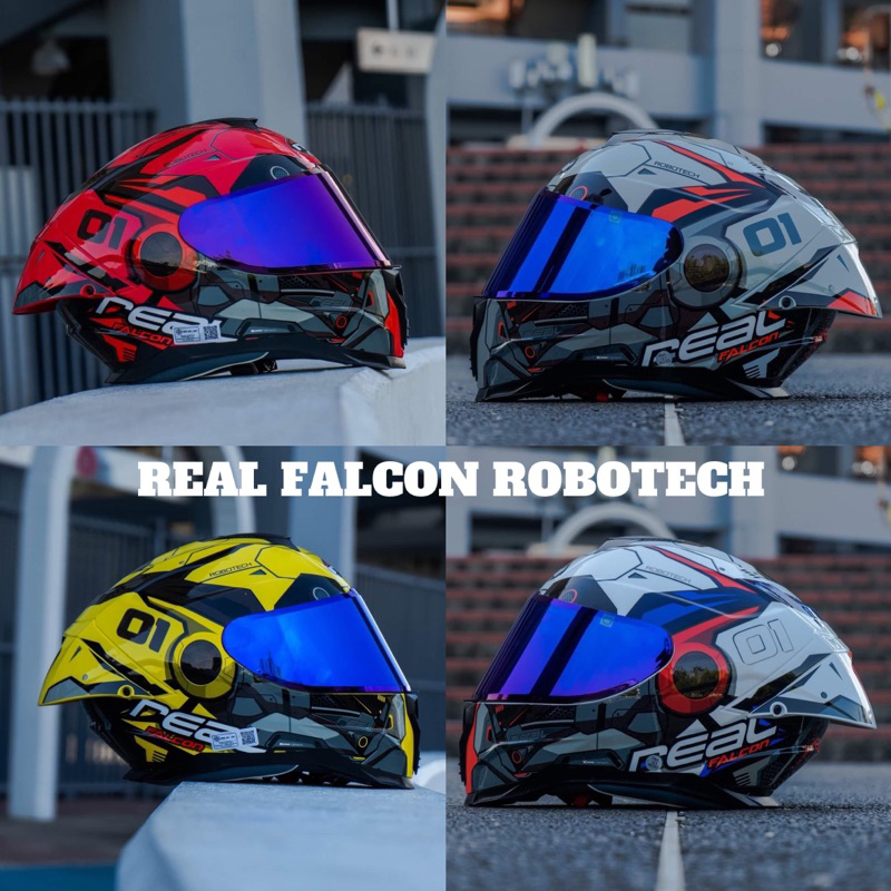 หมวกกันน็คเต็มใบ REAL FALCON ROBOTECH | Shopee Thailand