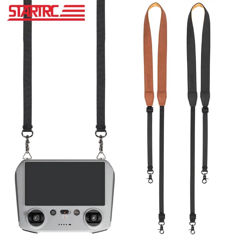 STARTRC DJI RC2 / RC / RC PRO Controller Shoulder Strap Cowhide Neck Lanyard Adjustable Rope ...