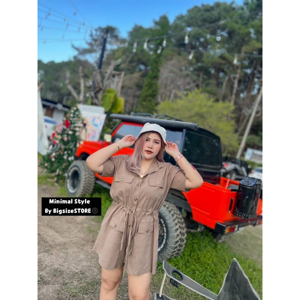 🔥Plussize🔥จั้มสูทคนอ้วน🔥 L40-46" XL48-50" | Shopee Thailand