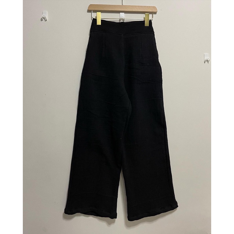 Aurora pant กางเกงผ้าสาลูย่น 3ชั้น /atama pant | Shopee Thailand