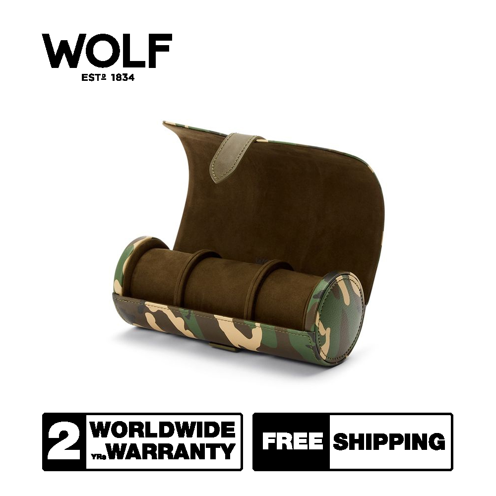 กล่องนาฬิกา WOLF1834 รุ่น ELEMENTS TRIPLE WATCH ROLL WITH CAPSULE (EARTH) | Shopee Thailand
