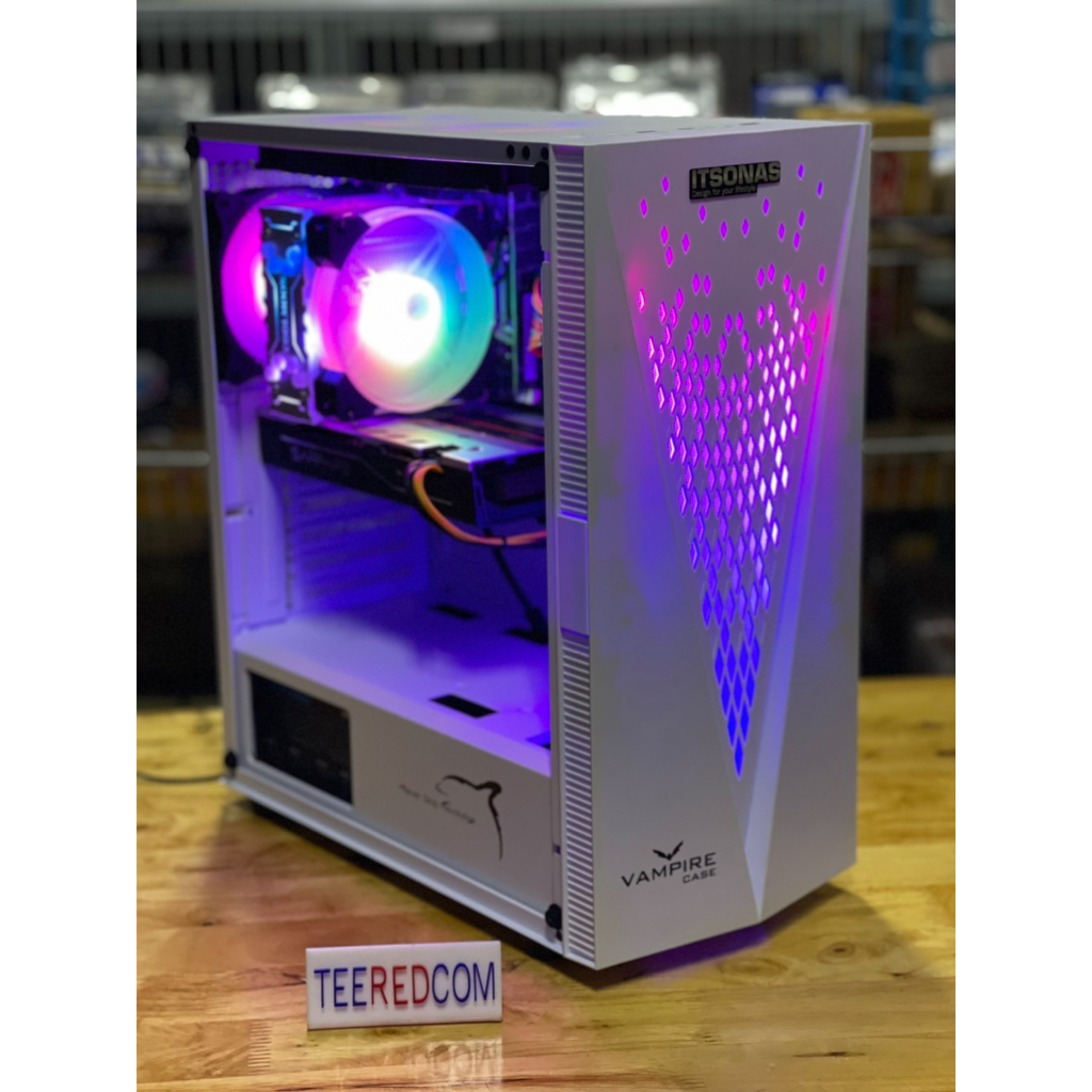 คอมประกอบ CPU 10หัว การ์ดจอ 4GB เเรงๆสวยๆCPU INTEL XEON E5 2680 V2 Turbo 3.6Ghz 10C 20T/RX 580 ...