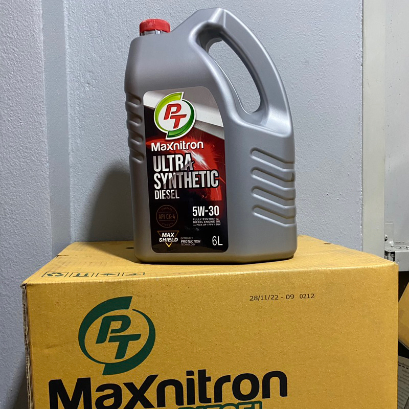 น้ำมันเครื่องสังเคราะห์แท้ดีเซลสมรรถนะสูงที่สุดของ PT (PT maxnitron ultra synthetic diesel ...