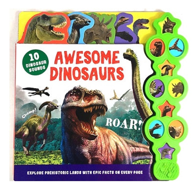 10 Sounds Tabbed: Awesome Dinosaurs หนังสือเด็ก ไดโนเสาร์ กดมีเสียง ...