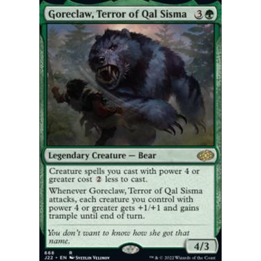 Goreclaw, Terror of Qal Sisma การ์ด Magic The Gathering ของแท้จากชุด ...