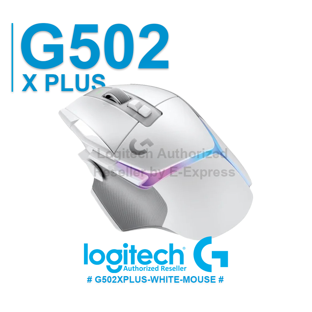 Logitech G502 X PLUS LIGHTSPEED Wireless Gaming Mouse (White) เมาส์เกมมิ่ง ไร้สาย มีไฟ RGB สีขาว ...