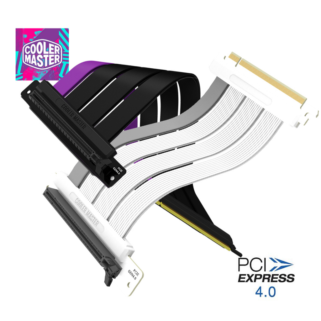 COOLER MASTER Riser Cable PCIe 4.0 x16 - Black / White | Shopee Thailand