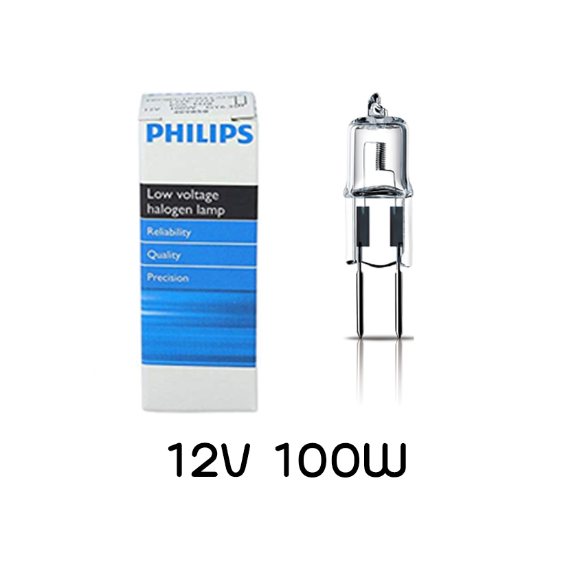 PHILIPS หลอดไฟ แคปซูล สระว่ายน้ำ ฮาโลเจน ขาเข็ม 12V 100W GY6.35 7023 Projector Lamp 409812 ...