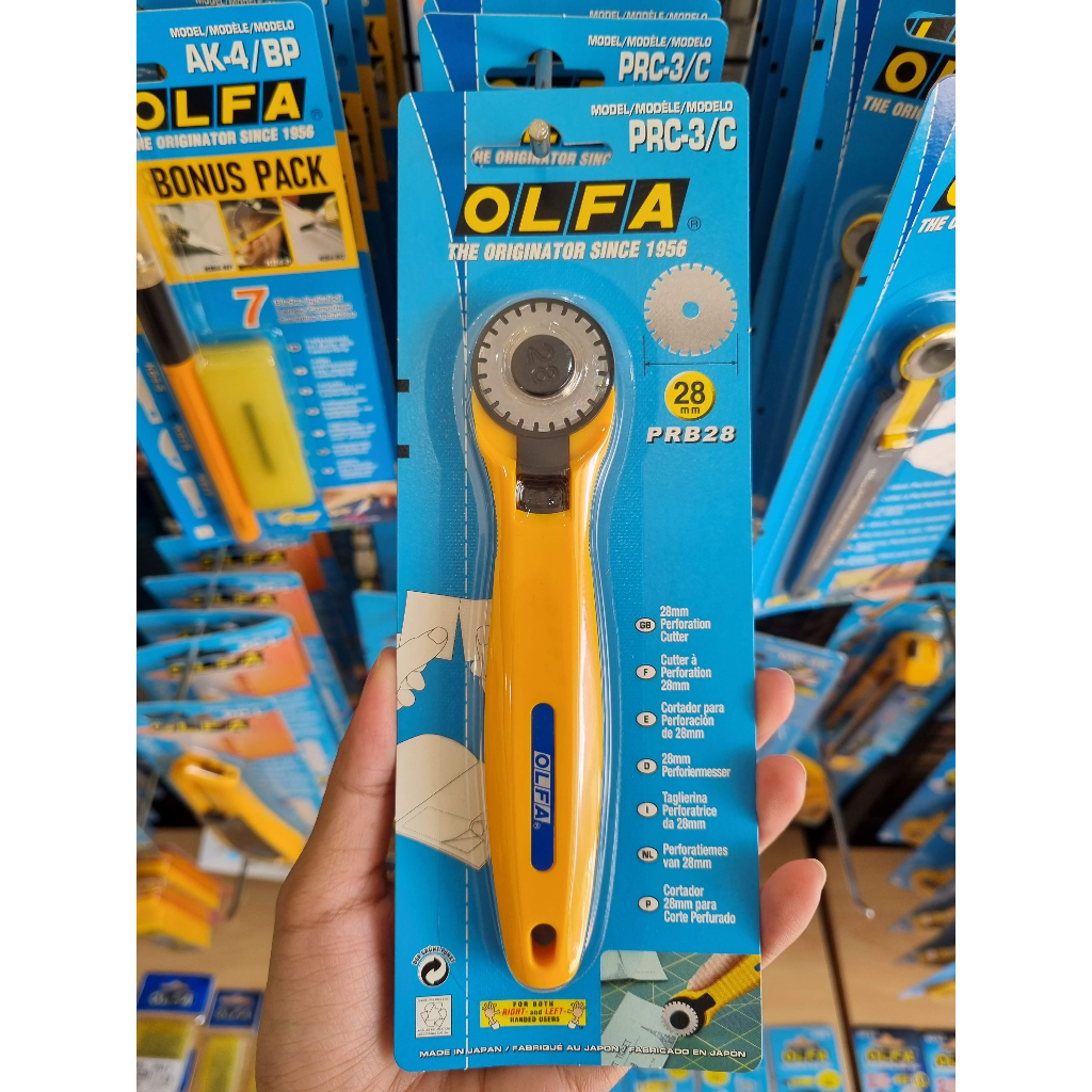 OLFA คัตเตอร์ตัดปรุ PRC-3/C -28 มม (รุ่นด้ามจับโค้งมน) | Shopee Thailand
