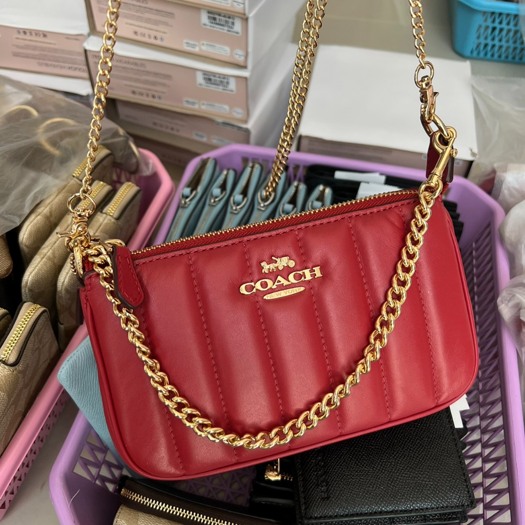 💚แท้💯 พร้อมส่ง💚 กระเป๋าสตางค์คล้องมือ COACH C3308 / CE698 / CA438 ...