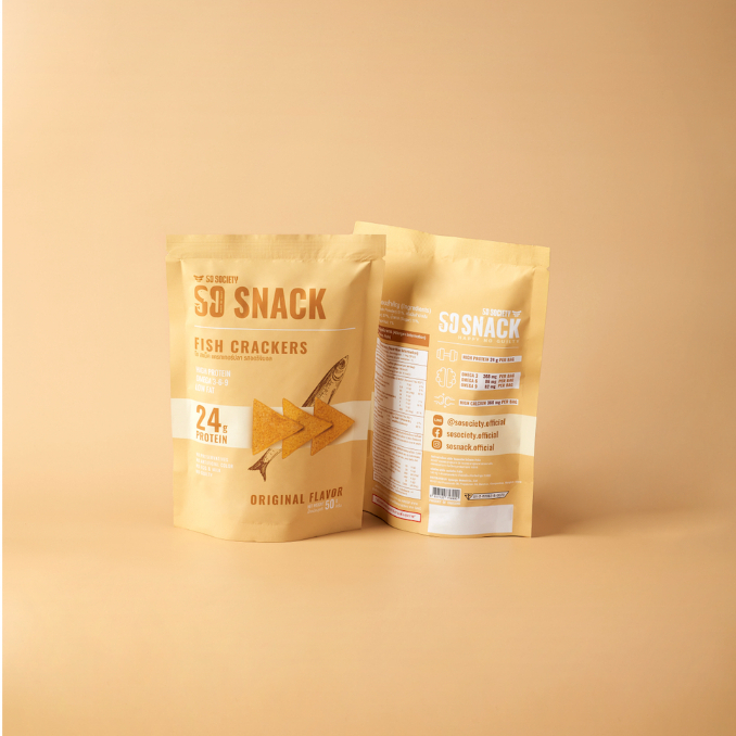 SO SNACK แครกเกอร์ปลา รสออจินอล (โปรตีน 24 กรัม) | Shopee Thailand
