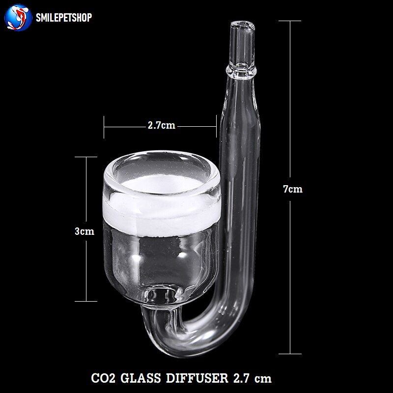 CO2 GLASS DIFFUSER + U Conector (หัวกระจาย CO2 สำหรับตู้ไม้น้ำ พร้อมหลอดแก้วตัว U) | Shopee Thailand