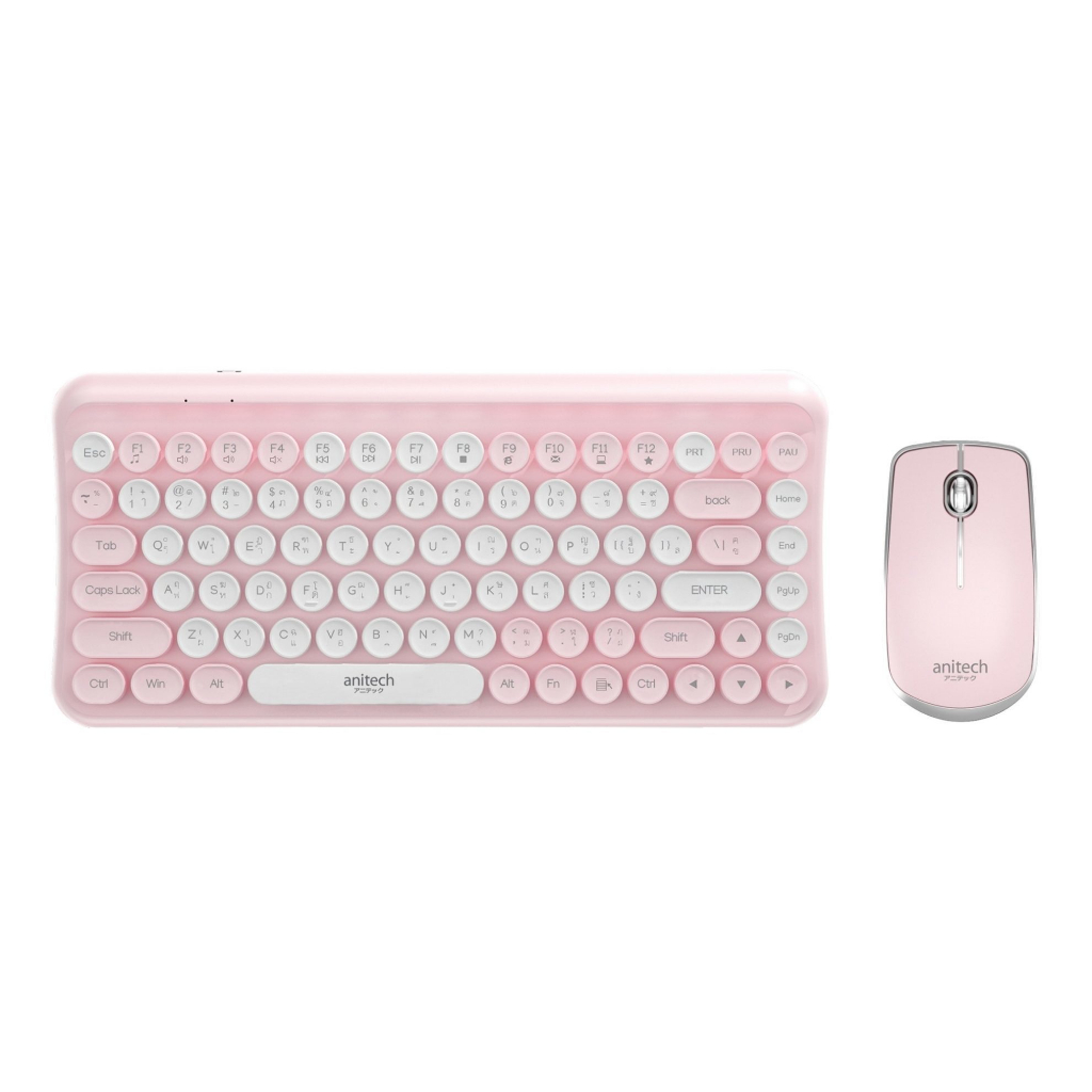 Anitech Wireless Keyboard & Mouse Combo ชุดคีย์บอร์ดและเมาส์ไร้สาย รุ่น ...