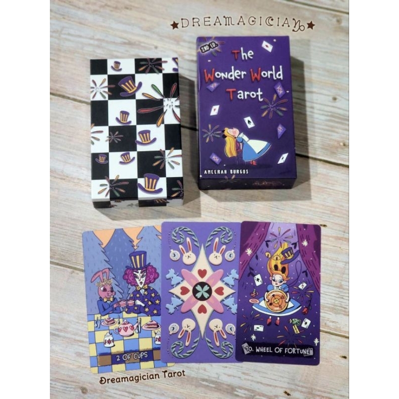 The Wonder World Tarot ไพ่อลิซขอบสีม่วง ไพ่แท้ ไพ่ยิปซี ไพ่ทาโร่ต์ ไพ่ ...