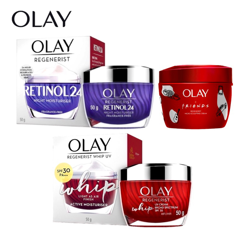 ใหม่ Olay รีเจนเนอริส เรตินอล 24ไนท์, วิป ยูวี SPF30 PA+++ 50g | Shopee ...