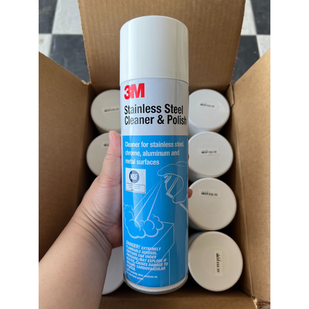 (ของแท้ ลอทผลิตใหม่) 3M สเปรย์ ทำความสะอาด และ เคลือบสแตนเลส Stainless steel Cleaner & Polish ...