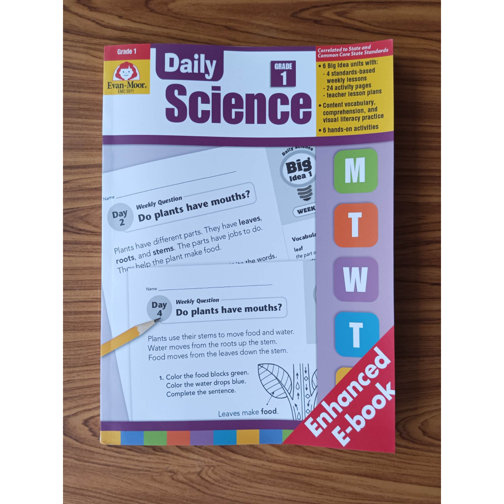 ขายแยกเล่ม หนังสือกิจกรรม Daily Science ; Evan-moor Grade 1-6 Daily ...