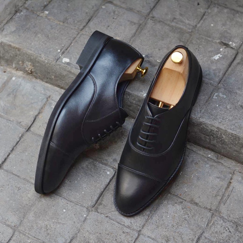 502-1 Arcobareno Oxford Cap-Toe Matt Black | Shopee Thailand