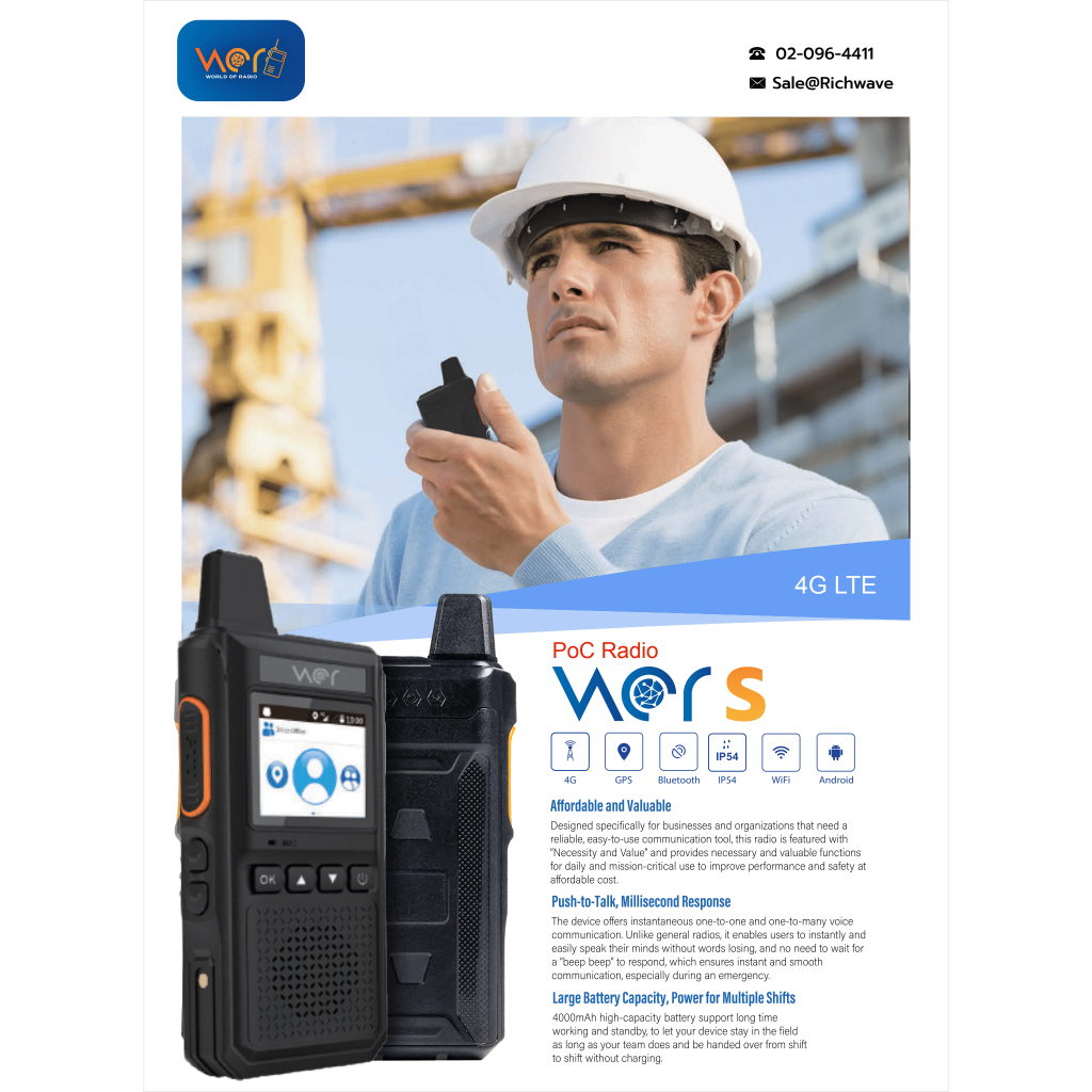 วิทยุสื่อสาร WOR S วอPoc สามารถรองรับ WOR Zello ได้ ใส่ SIM วอซิม POC | Shopee Thailand