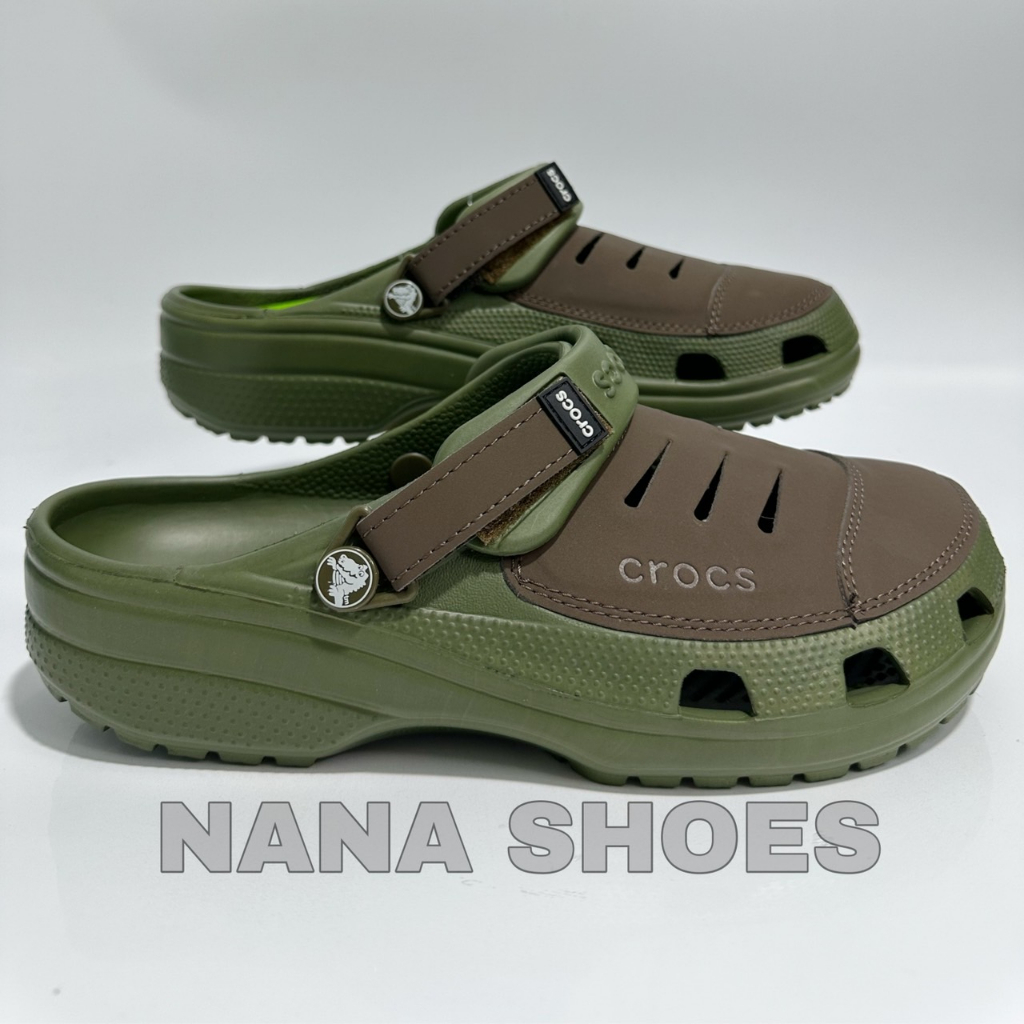 ร้องเท้า หัวโต Crocs Mens Yukon Clog Half leather มีพร้อมส่ง3สีดํา ...