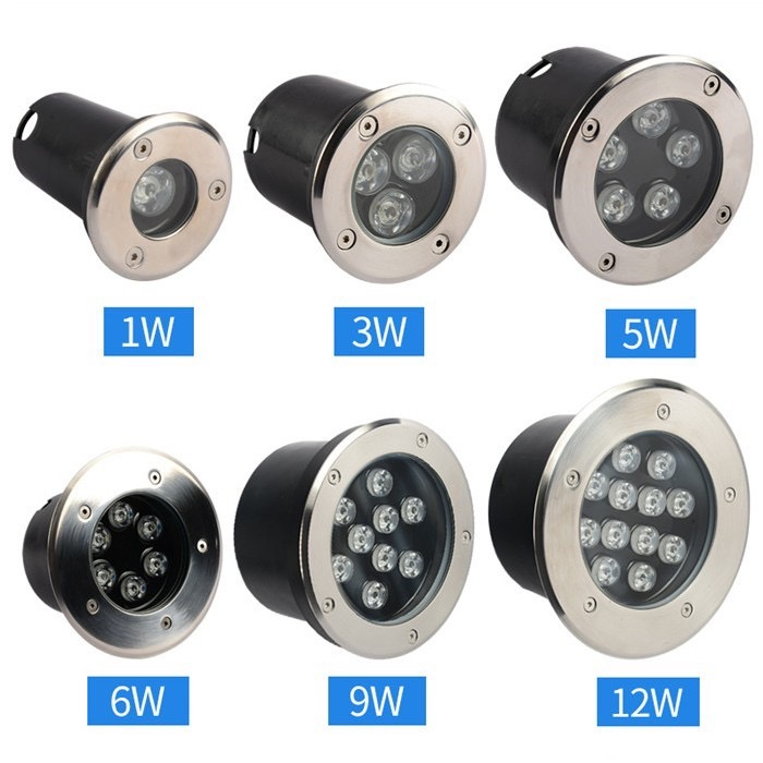 โคมไฝังพื้น LED Underground 1W/3W/5W/6W/9W/12W มีแสง ขาว-วอม | Shopee Thailand