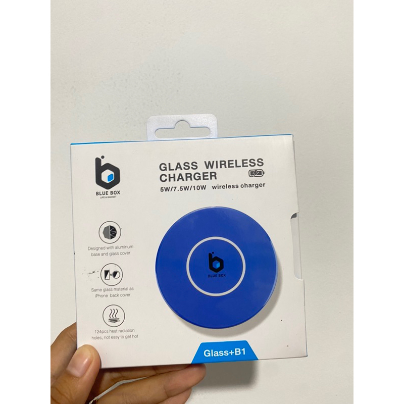 Glass wireless charger ที่ชาร์จแบตไร้สาย ยี่ห้อ blue box life & gadget ...
