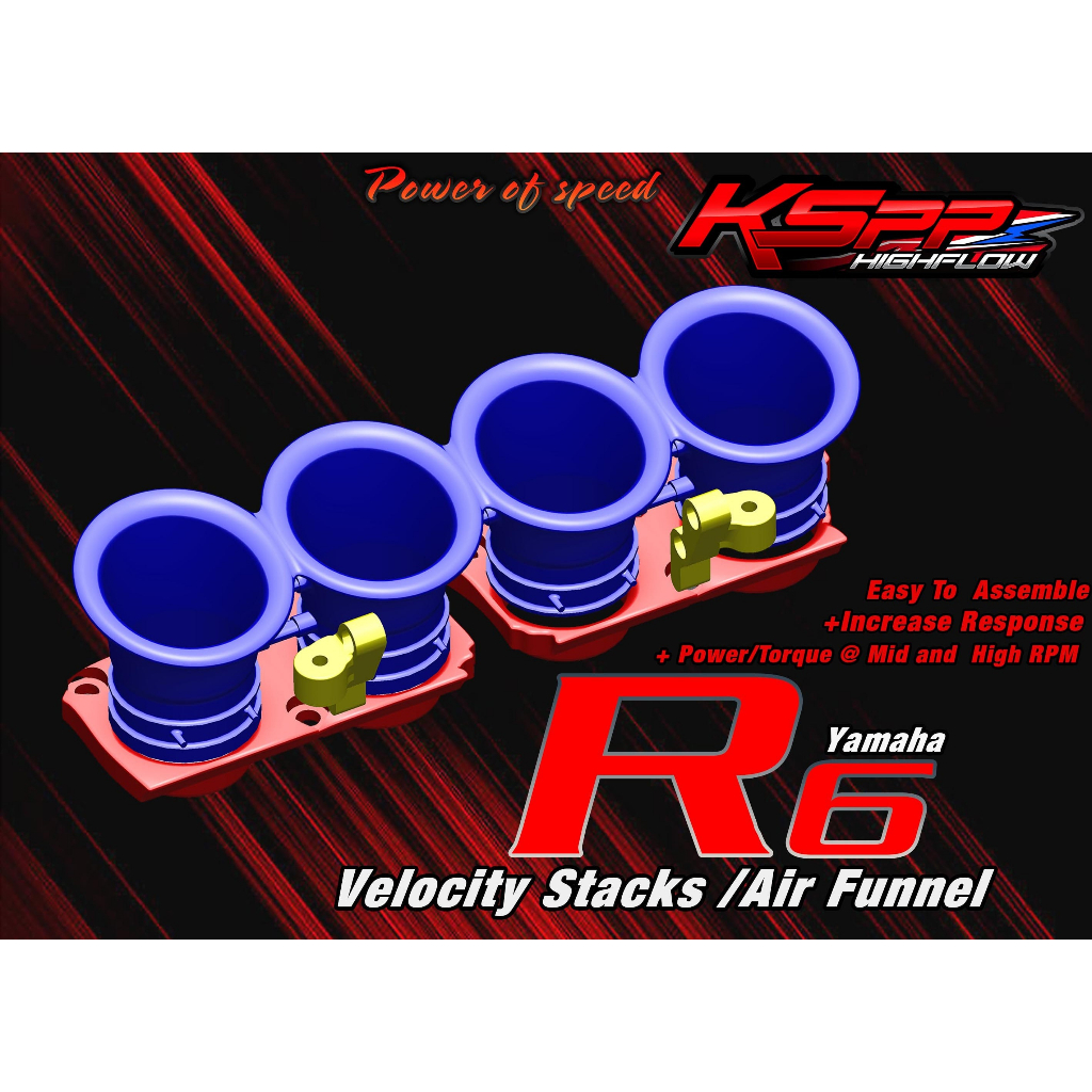 ปากแตรแต่ง KSPP สำหรับ Yamaha YZF R6 Velocity stack | Shopee Thailand