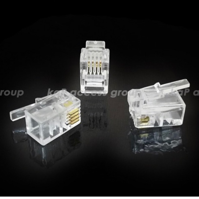 RJ10,RJ9,RJ22 4P4C SOCKET 4Pin หัวเล็ก สำหรับเข้าหัวสายสัญญาณ | Shopee ...
