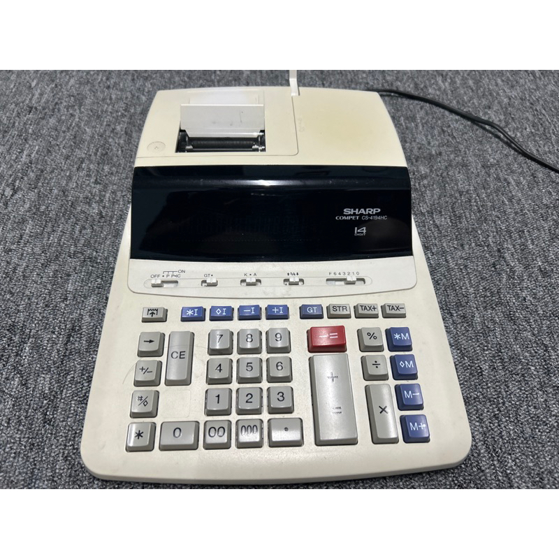 เครื่องคิดเลขไฟฟ้า Sharp CS-4194HC เครื่องคิดเงินแบบ Print | Shopee ...