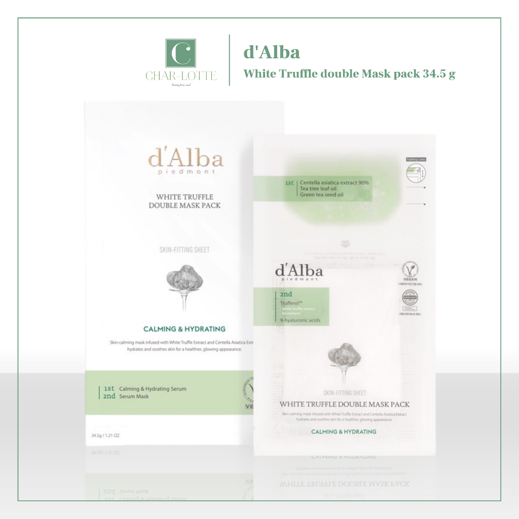 [Charlotte Seoul] D'Alba White Truffle double Mask pack 34.5 g #กู้ผิว ...