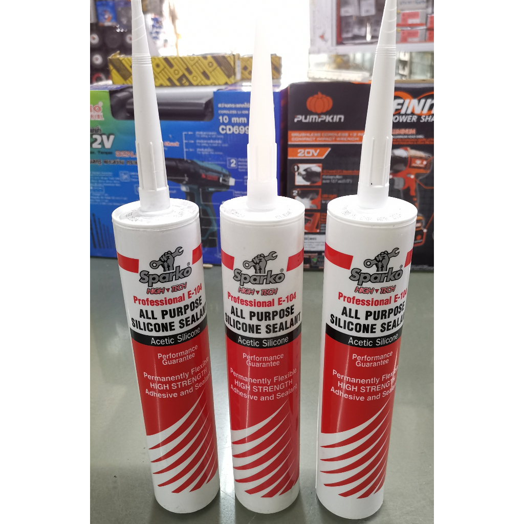 SPARKO E-104 ซิลิโคนใส ซิลิโคนดำ ซิลิโคนขาว E104 ซิลิโคนชนิดมีกรด ALL ...