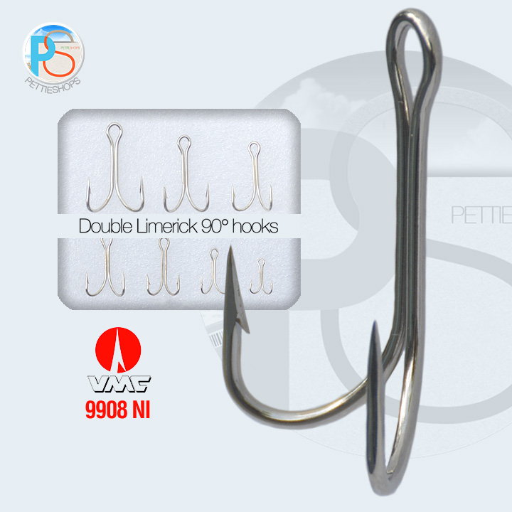 เบ็ดสองทาง (Double Hook) VMC 9908 NI, Double Limerick 90° | Shopee Thailand