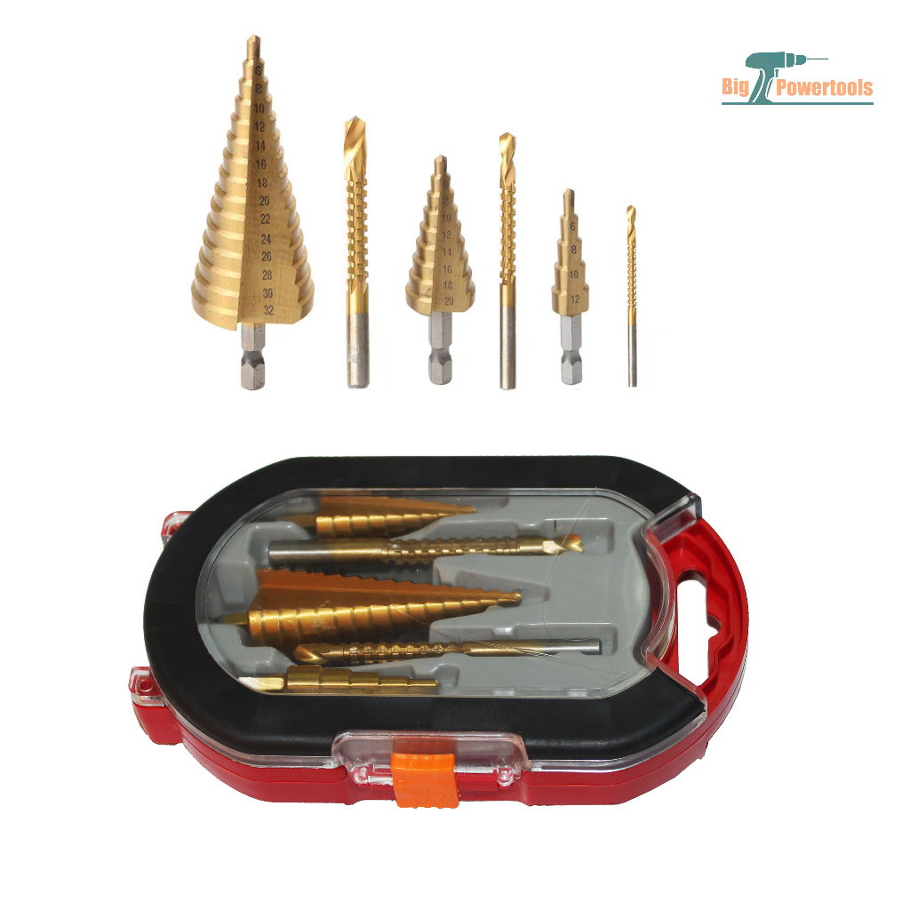 MOLITA ดอกสว่าน 6ชิ้น ดอกเจดีย์เจาะขยายรู ดอกสเต็ป ชุดเดียวจบครบเรื่อง ...