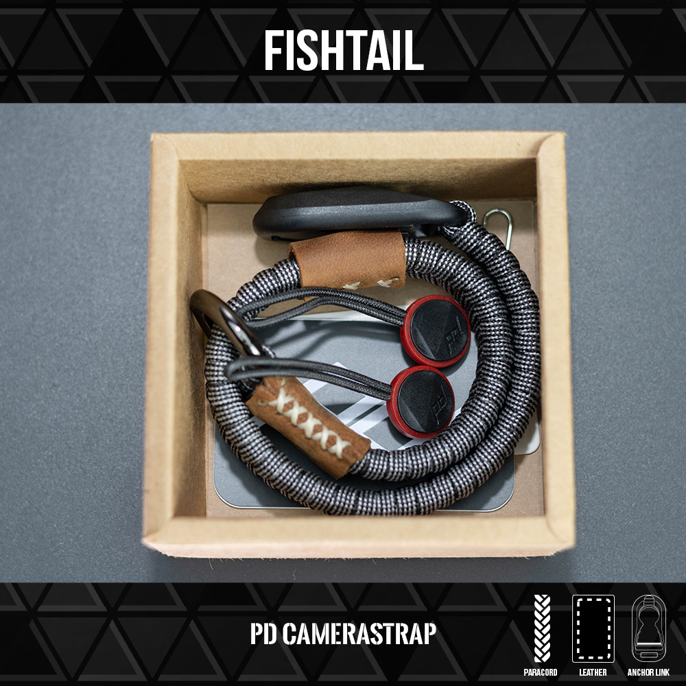 สายคล้องกล้องแฮนด์เมด สีขาว-ดำ Wrist strap Peak design fishtail black ...