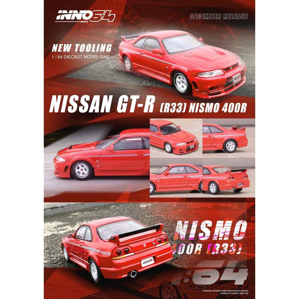 INNO64 Nissan Skyline R33 400R Red | Shopee Thailand