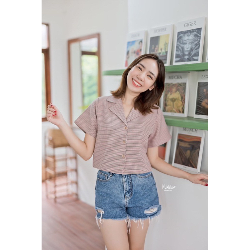 Numsha Brand เสื้อครอปแขนสั้น / NB22073 | Shopee Thailand