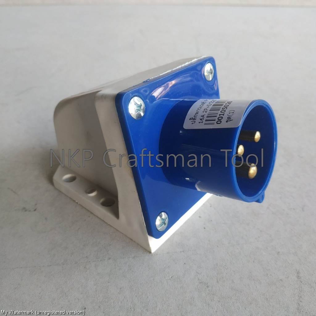 เต้ารับติดลอย ปลั๊กตัวผู้ พาวเวอร์ ZT 2P+E 3ขา 16A 220V IP44 MODEL:DT-123 POWER PLUG อย่างดี ...