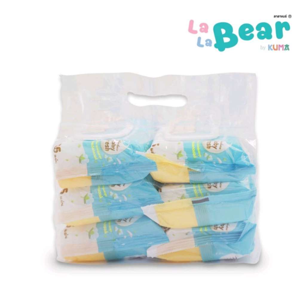 Lala Bear by kuma ทิชชู่เปียกกลิ่นเบบี้เฟรช65แผ่น : 6ห่อ | Shopee Thailand