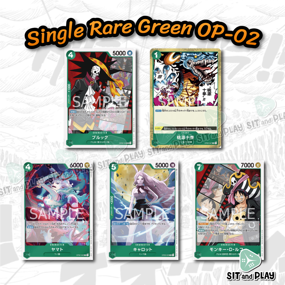 One Piece - การ์ดแยกใบ OP02 เขียว Rare - Single Card Game | Shopee Thailand