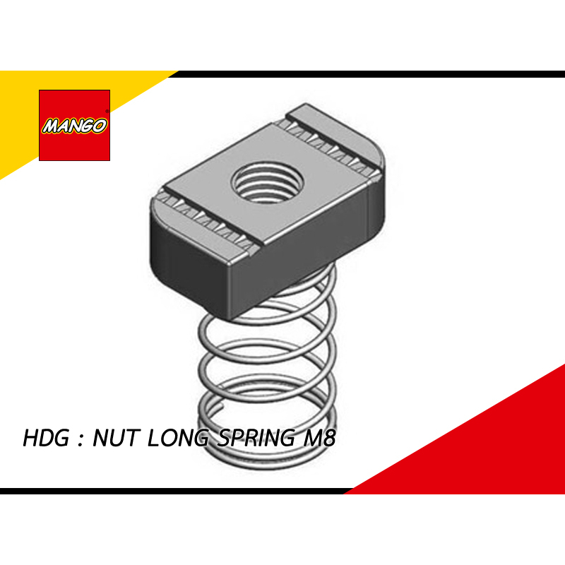 M8 LONG SPRING CHANNEL NUTS HOT DIPPED GALVANIZED (HDG) | Shopee Thailand