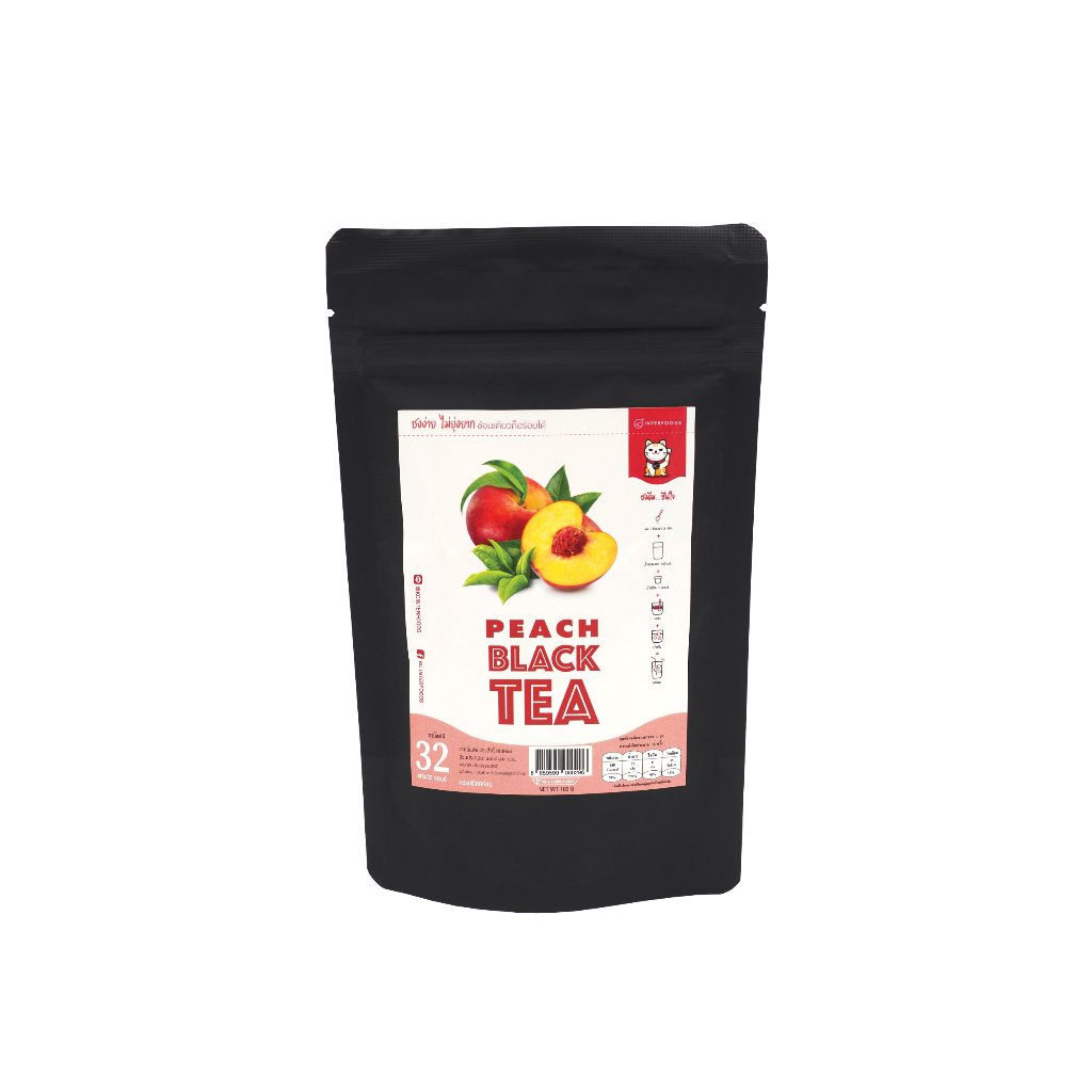 ผงชาพีชพร้อมชง 100 กรัม (Instant Peach Black Tea Powder) | Shopee Thailand