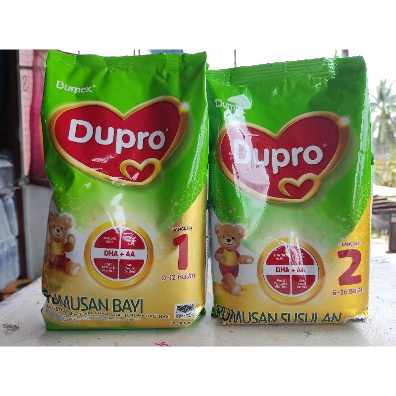 Dumex Dupro นมผงเด็ก สูตร1-2 น้ำหนัก 550 กรัม สำหรับเด็ก 0-36 เดือน ...
